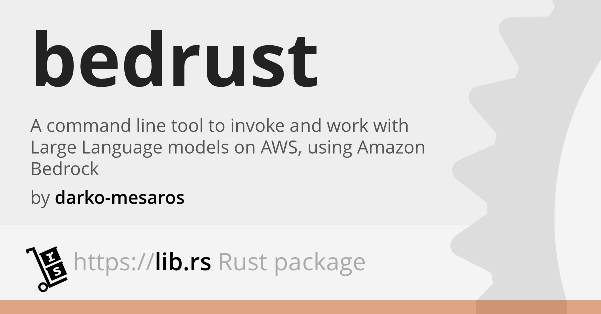 Bedrust — Command Line Utility In Rust Lib Rs