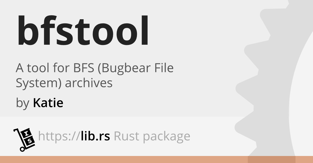 Bfstool — Command Line Utility In Rust Lib Rs