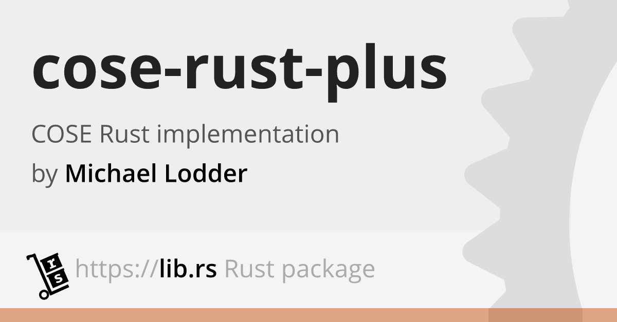 cose-rust-plus — Rust crypto library // Lib.rs cose-rust-plus — Rust crypto library // Lib.rs
