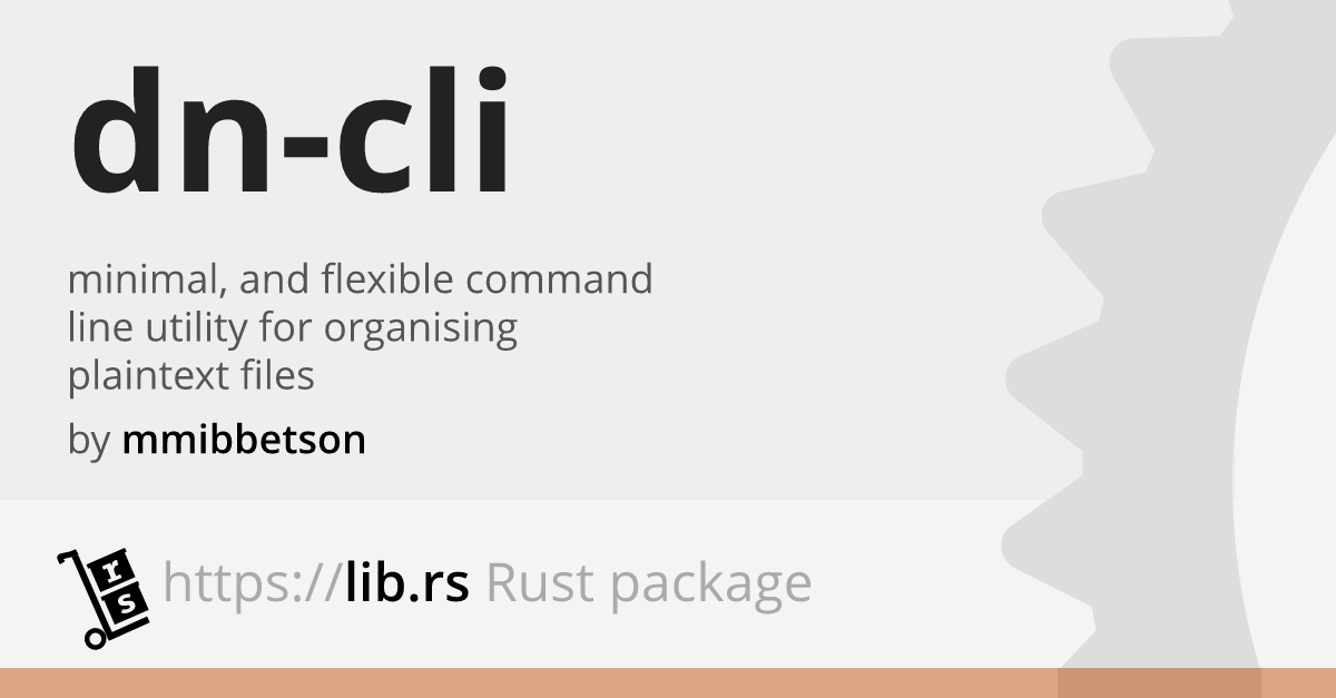 Dn Cli — Command Line Utility In Rust Lib Rs
