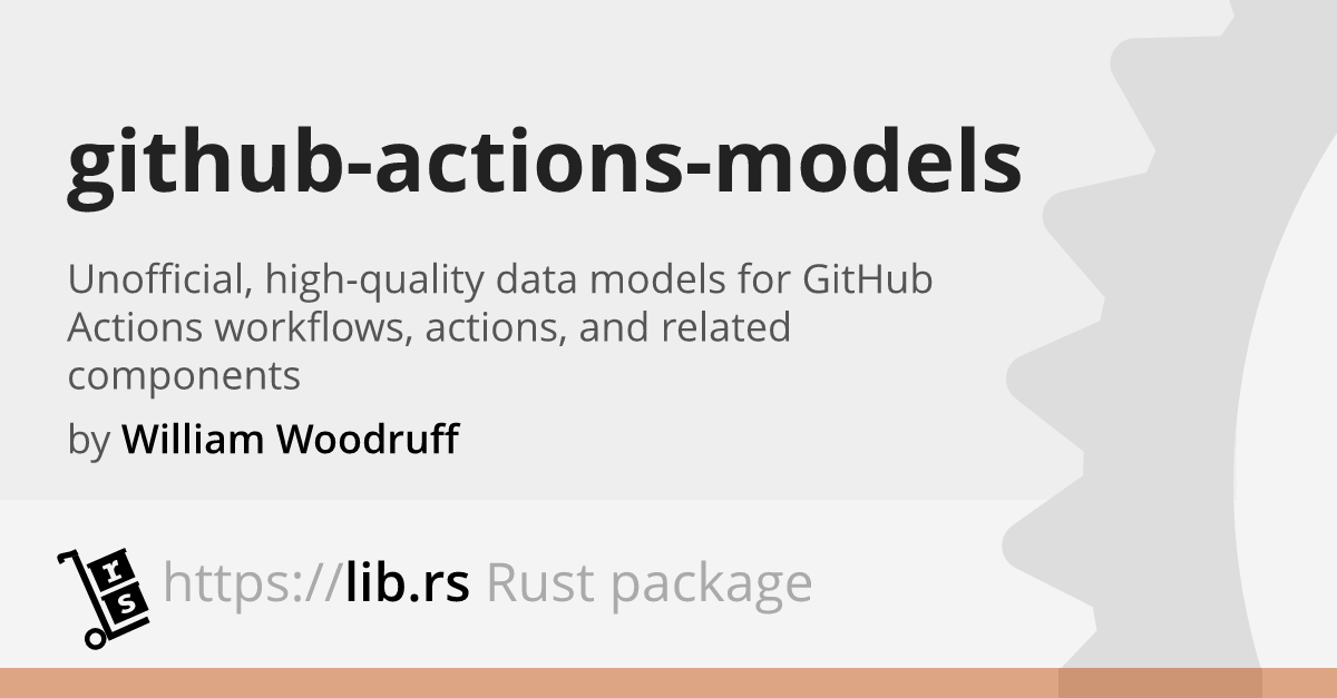 Github Actions Models — Rust Testing Library Librs