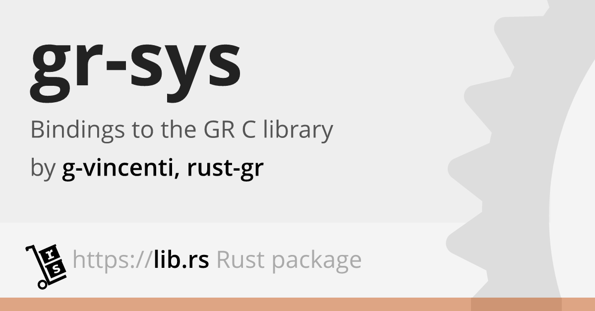 gr-sys — system library interface for Rust // Lib.rs gr-sys — system library interface for Rust // Lib.rs