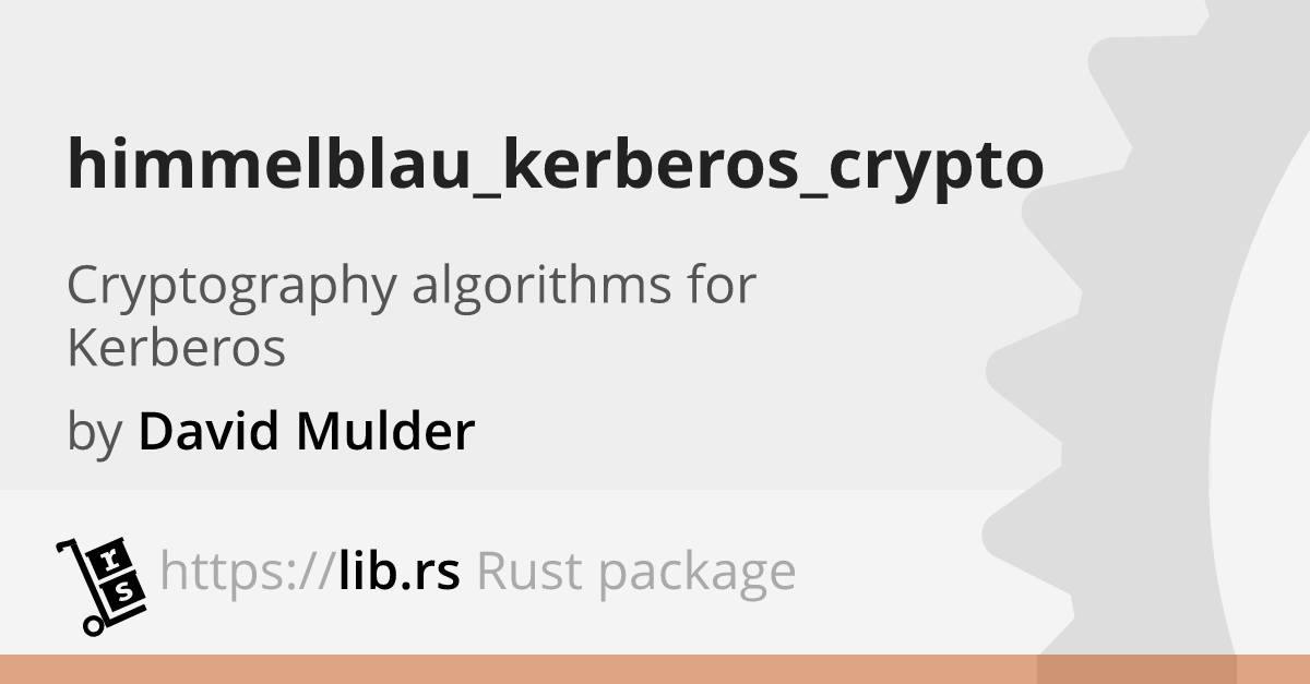 himmelblau_kerberos_crypto — Rust crypto library // Lib.rs himmelblau_kerberos_crypto — Rust crypto library // Lib.rs