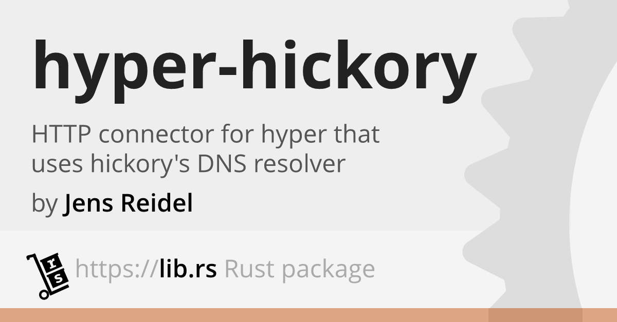 hyper-hickory — Rust network library // Lib.rs hyper-hickory — Rust network library // Lib.rs