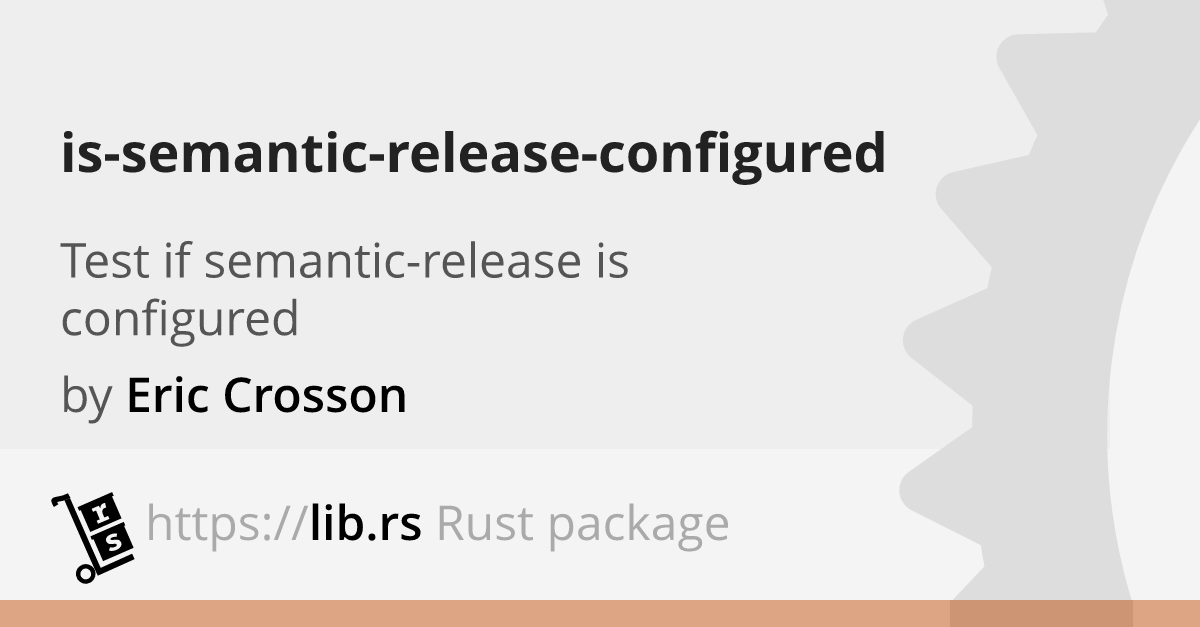 Is Semantic Release Configured — Command Line Utility In Rust Lib Rs