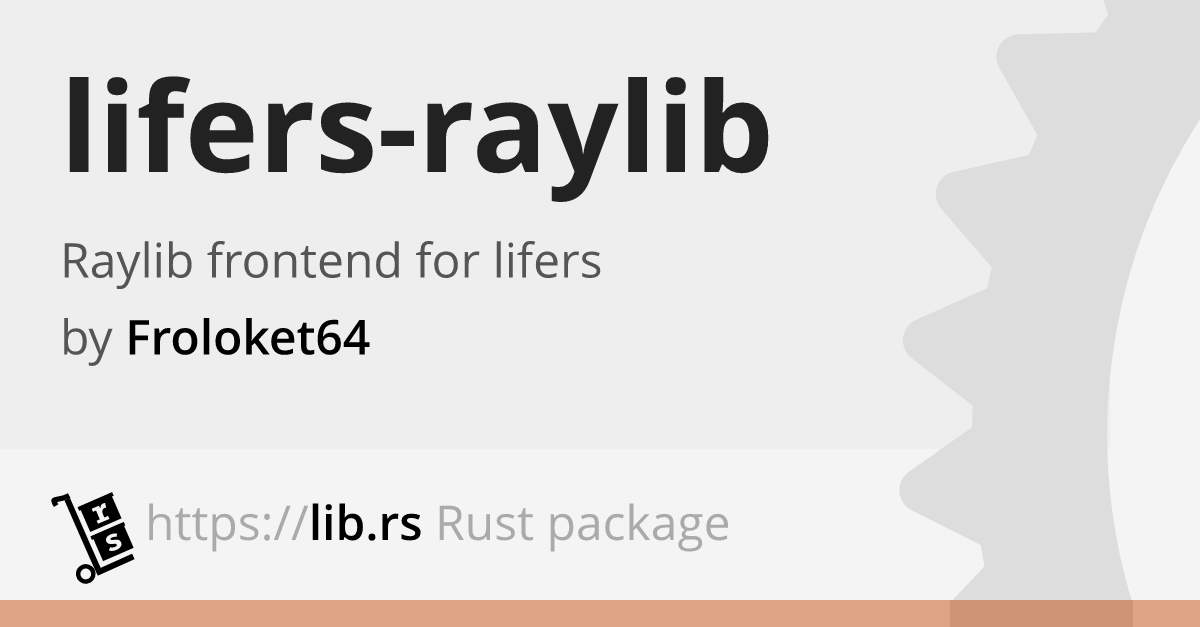 lifers-raylib — Rust simulation library // Lib.rs lifers-raylib — Rust simulation library // Lib.rs