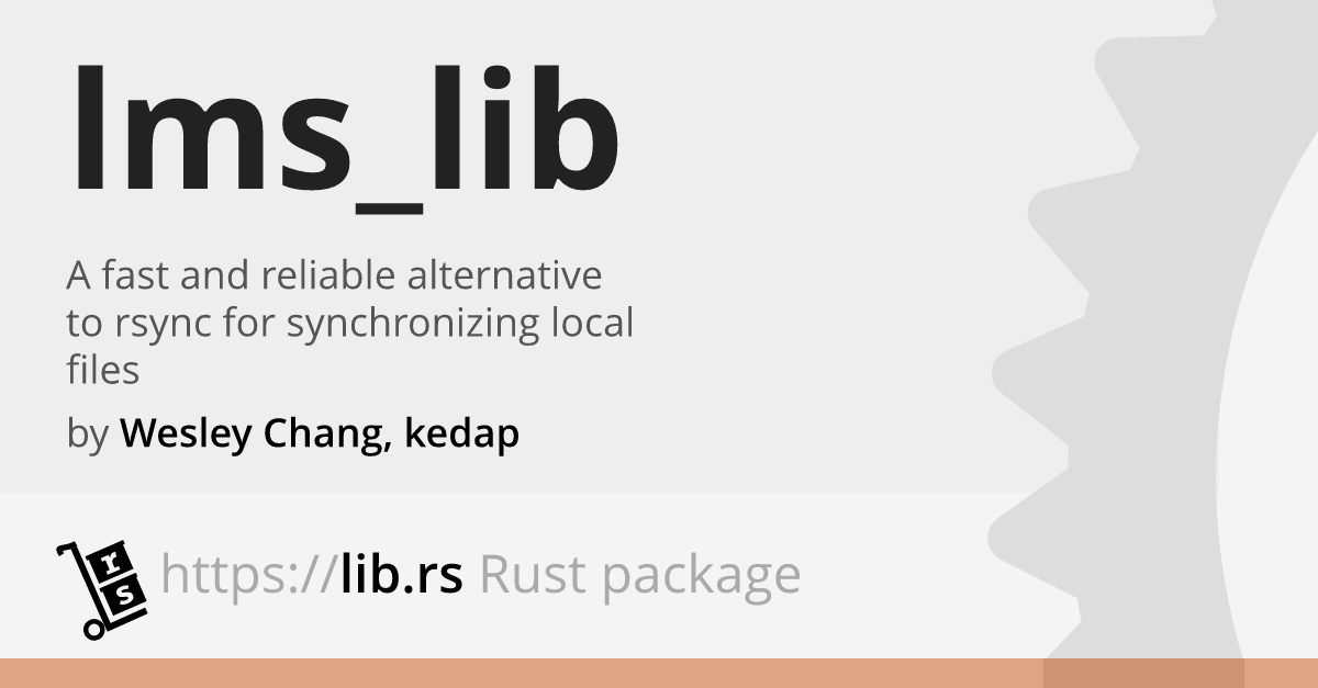 lms_lib — Rust filesystem library // Lib.rs lms_lib — Rust filesystem library // Lib.rs