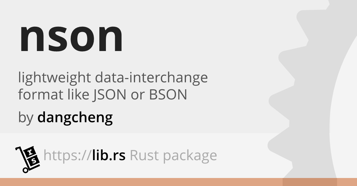 NSON — Rust data encoding library // Lib.rs NSON — Rust data encoding library // Lib.rs