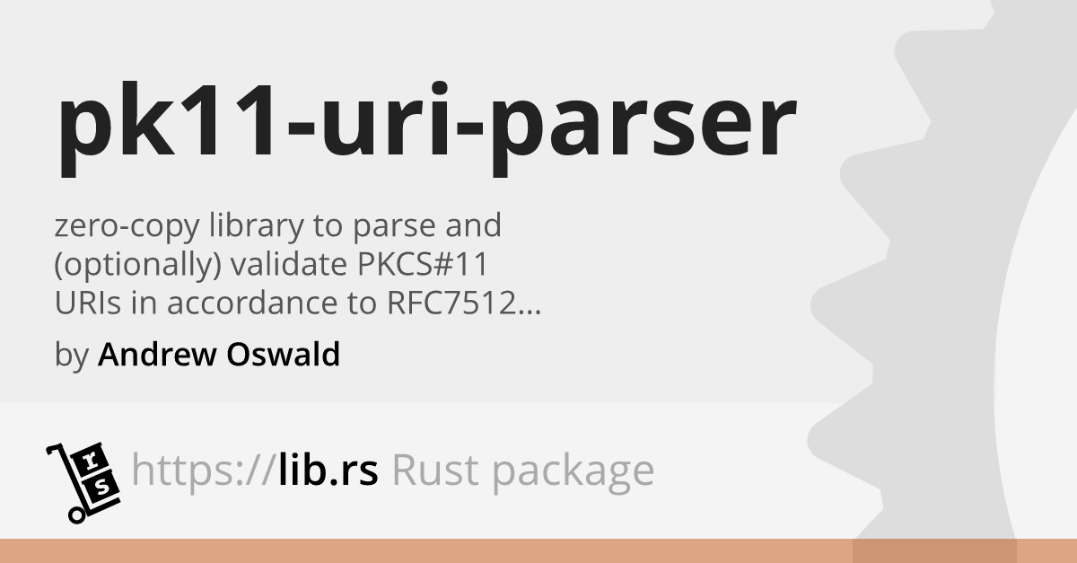 pk11-uri-parser — Rust crypto library // Lib.rs pk11-uri-parser — Rust crypto library // Lib.rs
