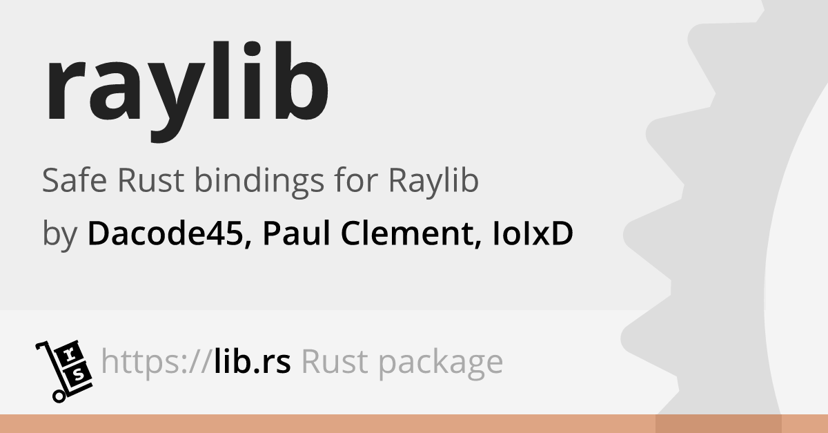 Raylib — Rust game dev // Lib.rs Raylib — Rust game dev // Lib.rs
