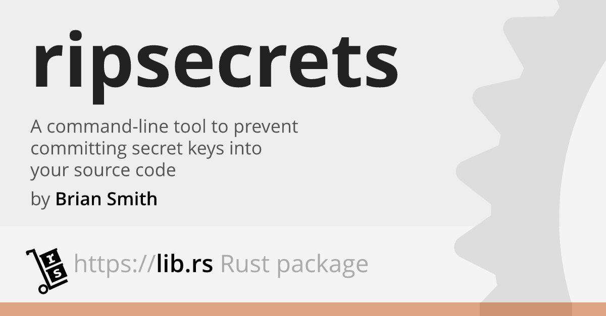 Ripsecrets — Command Line Utility In Rust Lib Rs