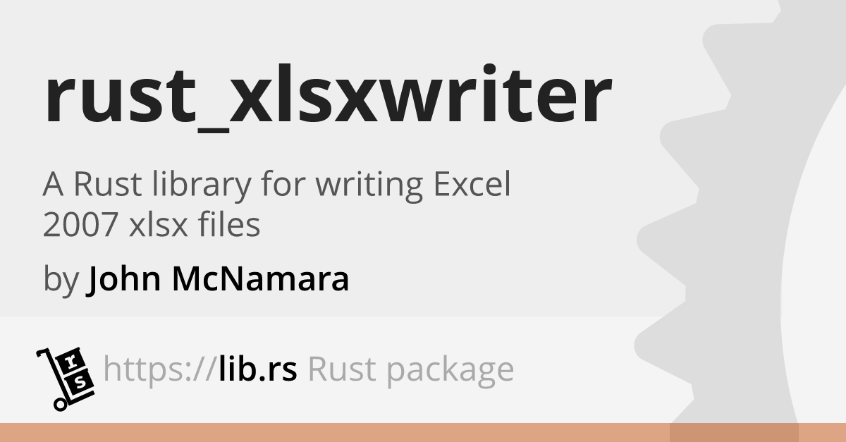 rust_xlsxwriter — Rust data encoding library // Lib.rs rust_xlsxwriter — Rust data encoding library // Lib.rs