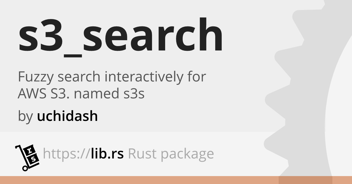 S3 Search — Command Line Utility In Rust Lib Rs