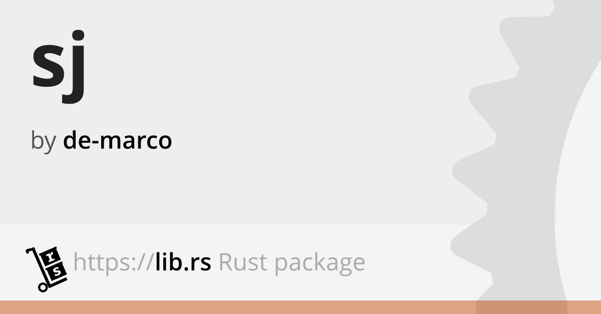 SJ — Rust data encoding library // Lib.rs SJ — Rust data encoding library // Lib.rs