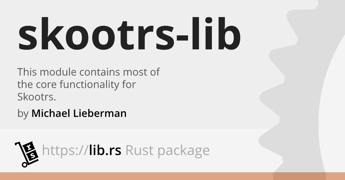 Skootrs-lib — Rust web dev library // Lib.rs Skootrs-lib — Rust web dev library // Lib.rs