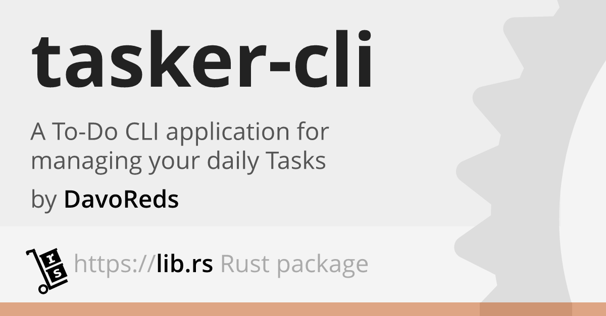 Tasker Cli — Command Line Utility In Rust Lib Rs