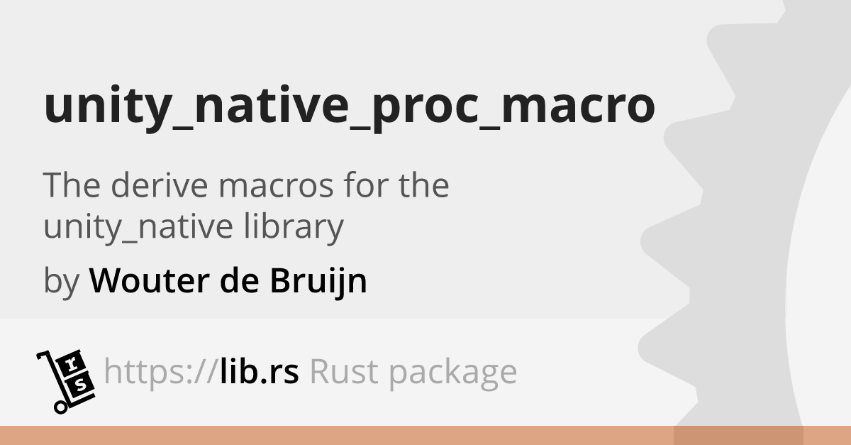 unity_native_proc_macro — Rust proc macro helper // Lib.rs unity_native_proc_macro — Rust proc macro helper // Lib.rs