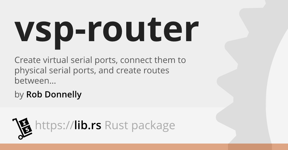 Vsp Router — Command Line Utility In Rust Lib Rs