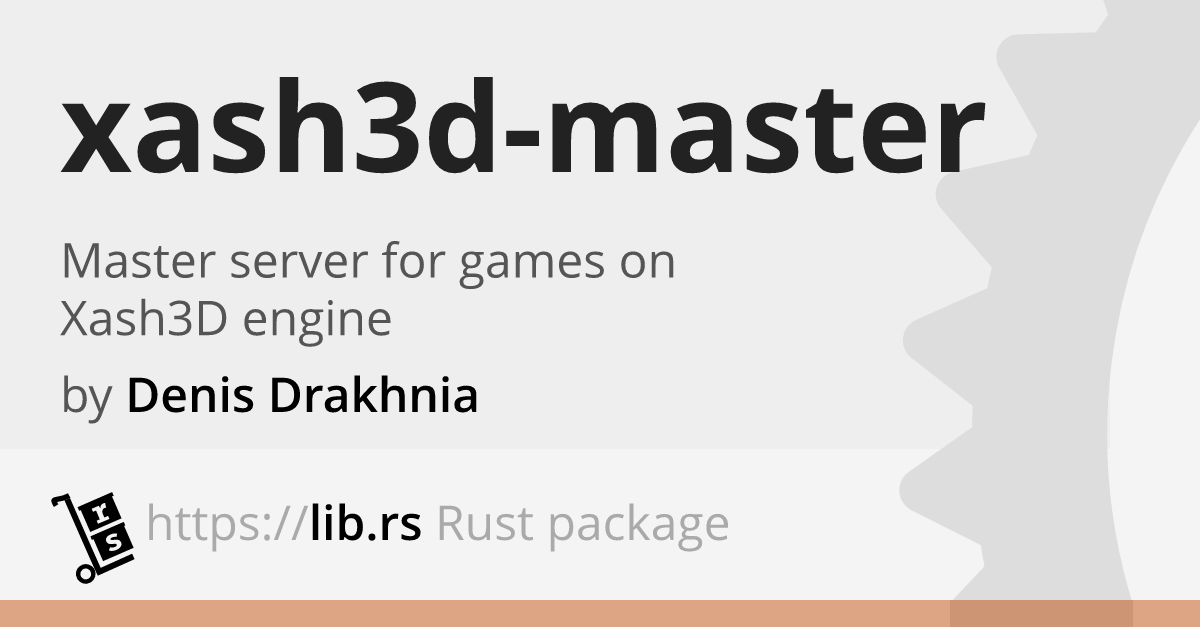 Xash3d Master — Command Line Utility In Rust Lib Rs
